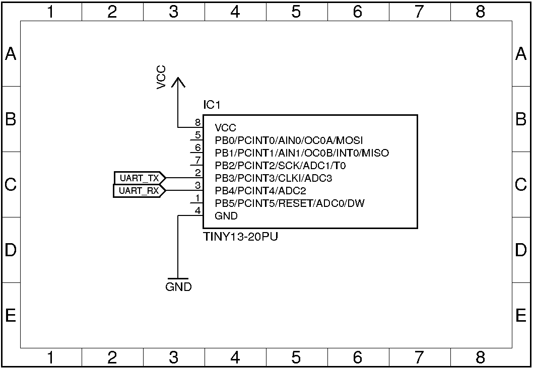 ATtiny13 - software UART (debug logger) - Łukasz Podkalicki
