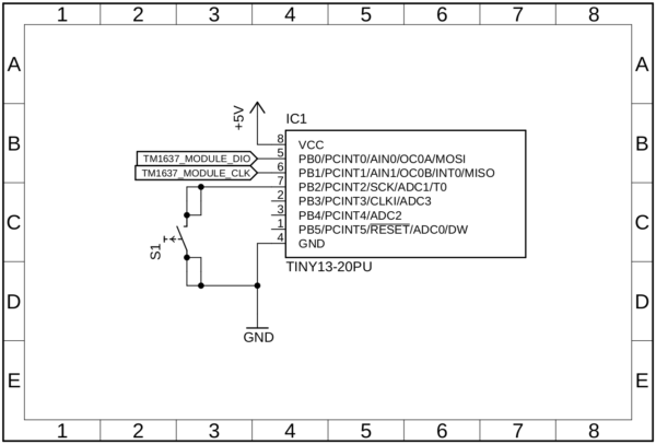 ATtiny13 - simple timer on TM1637 - Łukasz Podkalicki